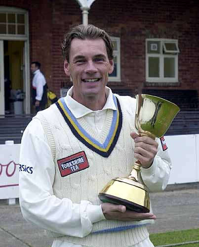 Richard Blakey celebrating the CricInfo Championship success ...