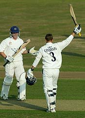 Murray Goodwin reaches his 300, Sussex v Leicestershire, September 18 ...