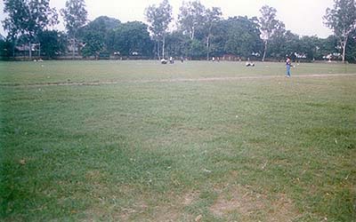 A good view of the turf at the Railway Stadium in Moradabad ...