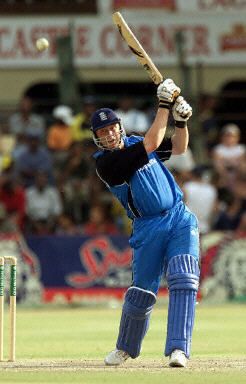 Andy Flintoff drives in his innings of 46 | ESPNcricinfo.com