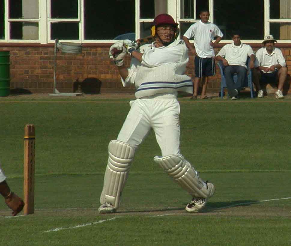 Qaasim Adams of United pulling against WPCC at Impala Park ...