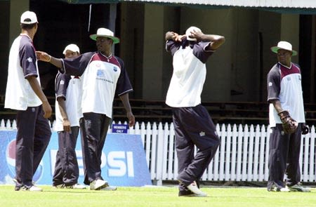 Carl Hooper and the West Indian team gear up for the second Test at ...