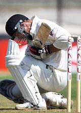 Mark Richardson evades a bouncer against India A | ESPNcricinfo.com