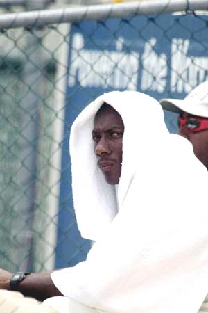 McLean watching the game, Western Australia v West Indians, 2000/01 ...