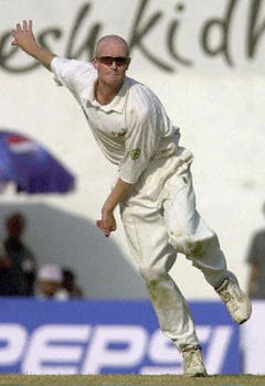 Grant Flower in action on the second day at the VCA ground ...