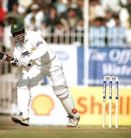 Saleem Elahi off for a single after playing an on-drive | ESPNcricinfo.com