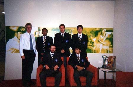 Academy members with Ross Turner | ESPNcricinfo.com