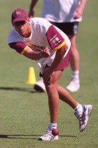 Symonds at fielding practice, Prime Minister's XI v Indians, 1999/2000 ...