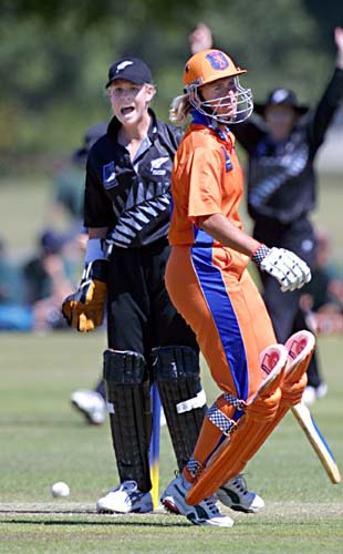 Emily Travers celebrates a run out | ESPNcricinfo.com