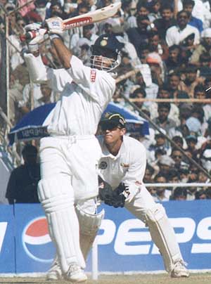 Sourav Ganguly lofts the ball for a six during his 144 | ESPNcricinfo.com