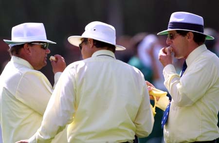 Umpires, from left Peter Parker (Australia), 3rd Peter Williams (NZ ...