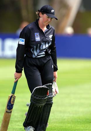 White Fern Anna O'Leary looking very disappointed heads back to the ...