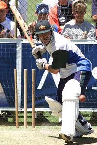 Martyn practices, Australia v West Indies, 3rd Test, 2000/01 ...