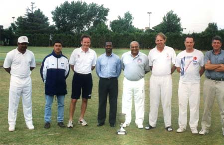 All 7 Team Captains;l to r , Panama, Argentina A, Chile,(Robert Weekes ...