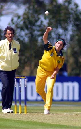 Australian bowler Olivia Magno delivers the ball | ESPNcricinfo.com
