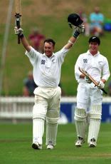 Craig McMillan celebrates his century | ESPNcricinfo.com