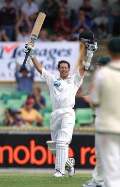 Adam Parore celebrates his wonderful Test hundred | ESPNcricinfo.com