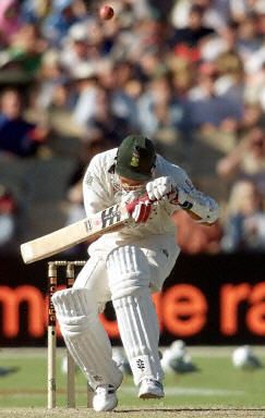Ntini is whacked on the helmet by a Lee delivery | ESPNcricinfo.com