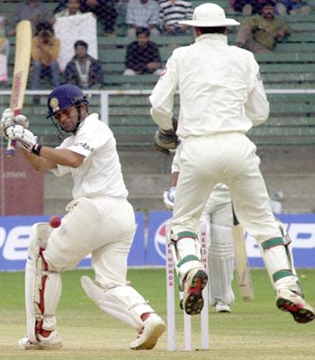 Sachin Tendulkar plays a ball outside leg-stump | ESPNcricinfo.com
