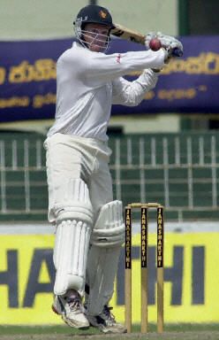 Zimbabwe batsman Andrew Flower hits a ball | ESPNcricinfo.com