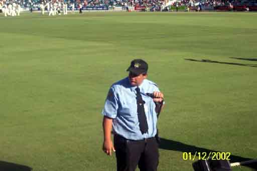 'Mr Smiley' security guard. | ESPNcricinfo.com