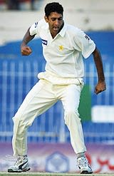 Shabbir Ahmed is jubilant after dismissing Graeme Smith | ESPNcricinfo.com